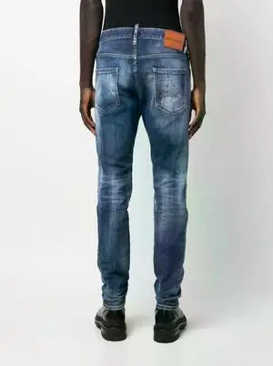 Dsquared2 Slim-fit Distressed-finish Jeans - Blue