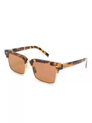 Miu Miu Mu10zs Rectangle-frame Sunglasses