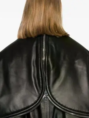 Attico Padded Leather Bomber Jacket