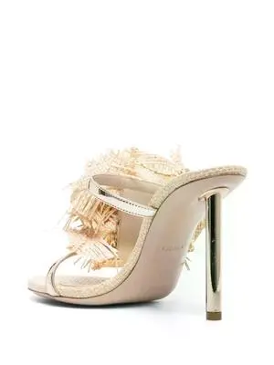 LE SILLA Rose Raffia Sandals