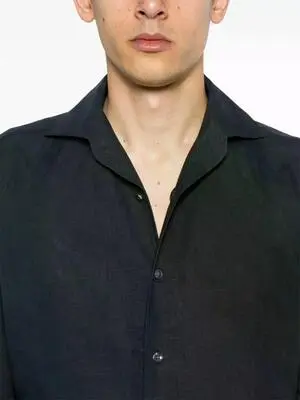 Brioni Classic-collar Linen Shirt