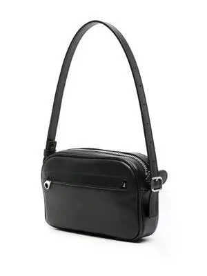 COURREGES Logo-appliqué Leather Shoulder Bag