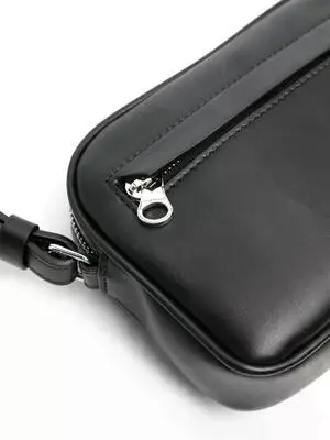 COURREGES Logo-appliqué Leather Shoulder Bag