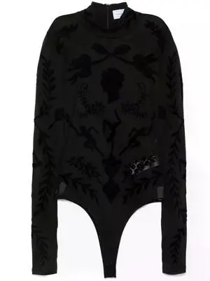 Casablanca Devoré-effect Bodysuit