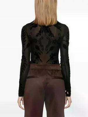 Casablanca Devoré-effect Bodysuit