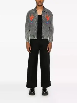 MYNE Embroidered Peacock Canvas Jacket