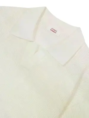 STUDIO TOMBOY Ribbed T-shirt With Polo Collar