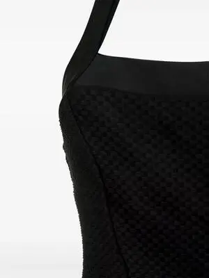 AMIR SLAMA Textured Halterneck Swimsuit