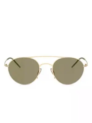 Giorgio Armani Round-frame Double-bridge Sunglasses - Black