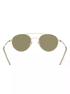 Giorgio Armani Round-frame Double-bridge Sunglasses - Black