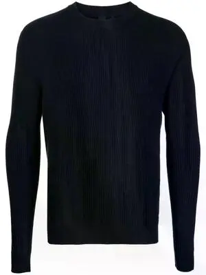 ALPHA TAURI Logo-plaque Ribbed-knit Jumper