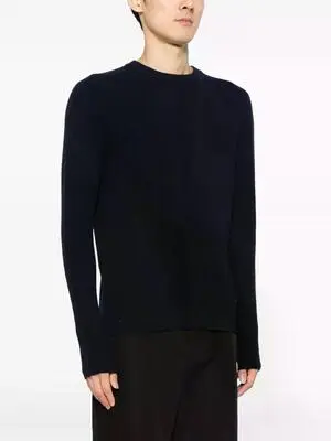 ALPHA TAURI Logo-plaque Ribbed-knit Jumper