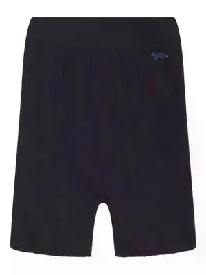 Maison Kitsuné Ribbed Shorts - Blue