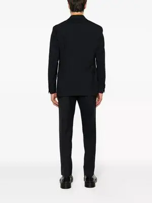 LARDINI Double-breasted Wool Suit - Blue