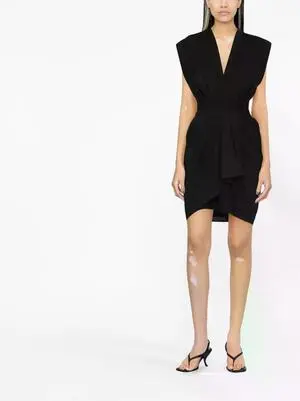 IRO PARIS Pheao Draped Wool Dress