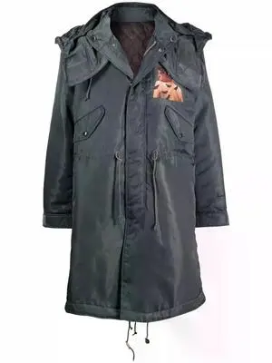 Undercover Painterly-print Hooded Parka