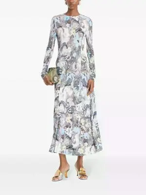 Tory Burch Printed Jersey Midi Dress