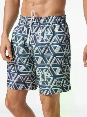Philipp Plein Monogram Boxer Swim Shorts