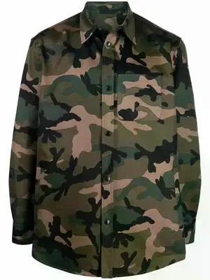 Valentino Garavani Camouflage Shirt Jacket