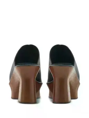 FERRAGAMO 85mm Leather Wedge Sandals