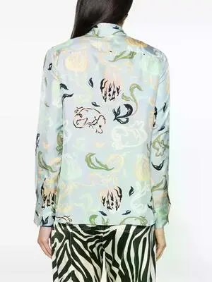 LANVIN Graphic-print Silk Shirt