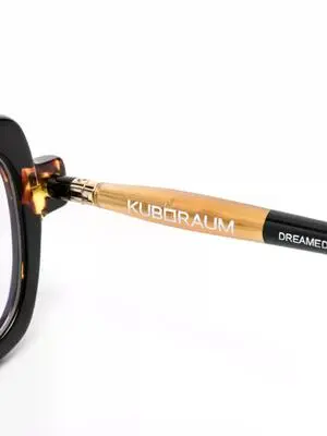 KUBORAUM Tortoiseshell-effect Square-frame Glasses
