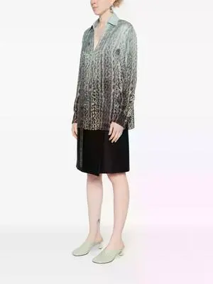 Fendi Animal-print Silk Shirt