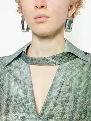 Fendi Animal-print Silk Shirt
