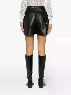 Off-White High-waisted Leather Shorts