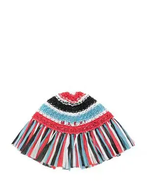 Marni Striped Hat With Tassel Detail - Red