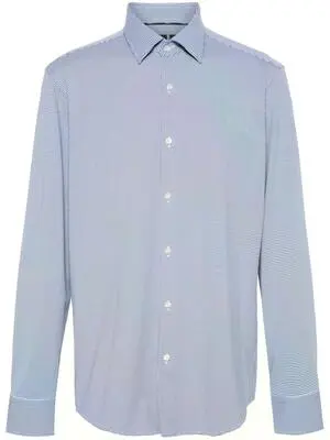 BOSS Gingham-check Long-sleeve Shirt