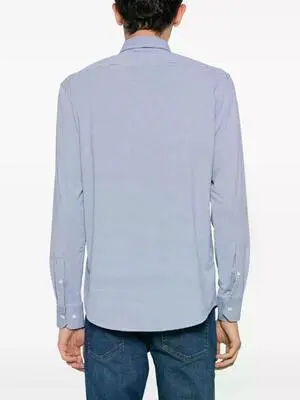 BOSS Gingham-check Long-sleeve Shirt