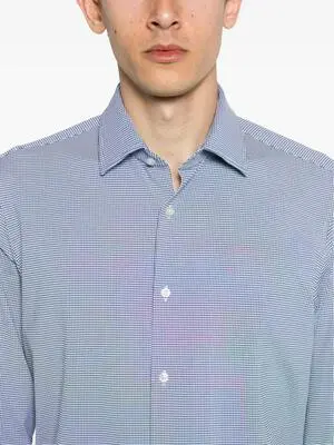 BOSS Gingham-check Long-sleeve Shirt