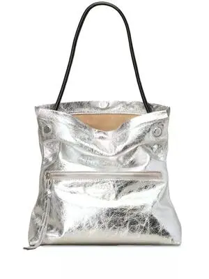 Ami Paris Silver Tone Shoulder Bags For Women