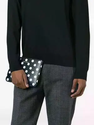 Comme Des Garçons Polka-dot Leather Pouch