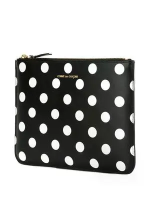 Comme Des Garçons Polka-dot Leather Pouch