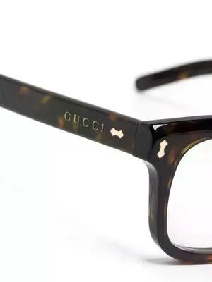 Gucci Tortoiseshell Square-frame Glasses - Brown