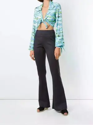 AMIR SLAMA Panelled Flared Trousers