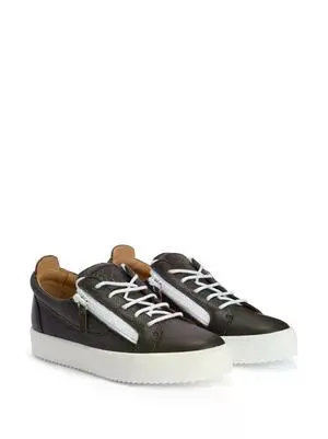 GIUSEPPE ZANOTTI Frankie Double-zip Low-top Sneakers - Brown
