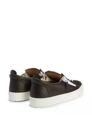 GIUSEPPE ZANOTTI Frankie Double-zip Low-top Sneakers - Brown