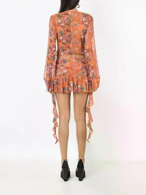 AMIR SLAMA Graphic-print Mesh Blouse