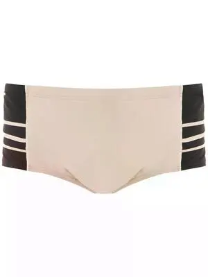 AMIR SLAMA Paneled Swim Trunks - Brown