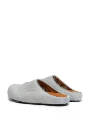Marni Hair Calfskin Fussbett Sabots - Grey