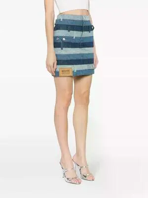Moschino Panelled Denim Mini Skirt