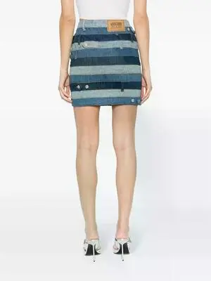 Moschino Panelled Denim Mini Skirt