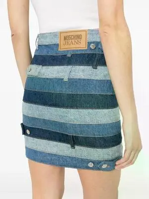 Moschino Panelled Denim Mini Skirt