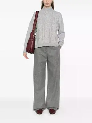 Fabiana Filippi Flannel Wide-leg Trousers