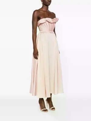 Roland Mouret Ruffle Midi Dress - Pink