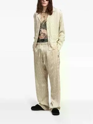 Palm Angels Monogram Jacquard Wide-leg Trousers