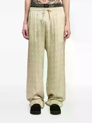 Palm Angels Monogram Jacquard Wide-leg Trousers